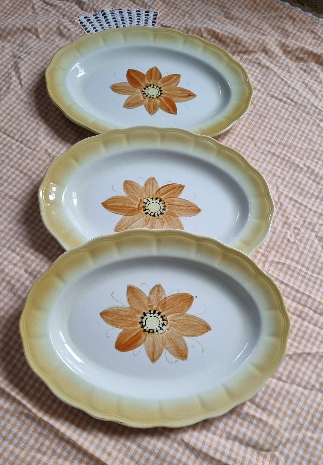 Set of Three Vintage Superior Deep Oval Plates. - Etsy