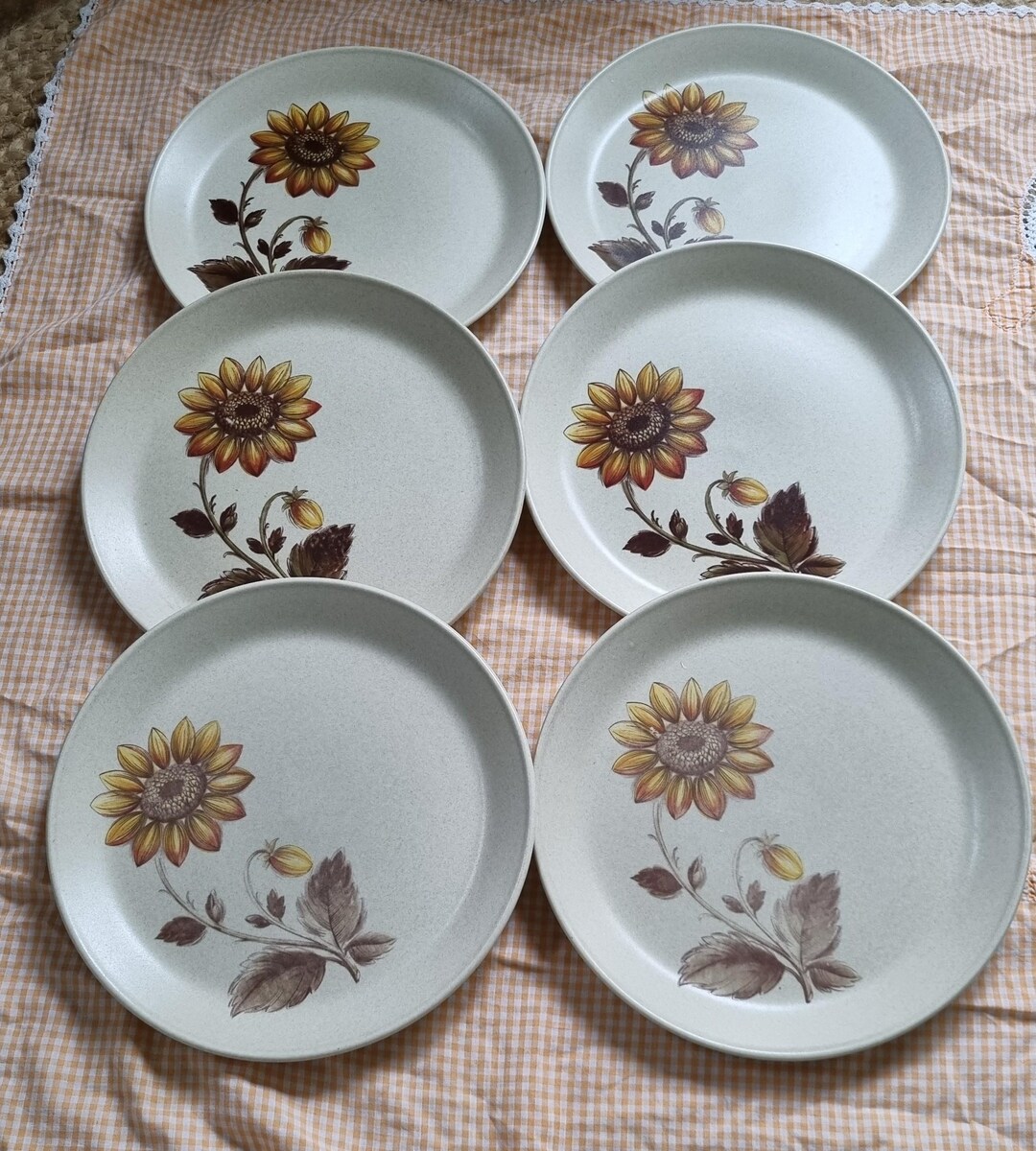 Set of Six Vintage Johnson Dinner Plates - Etsy