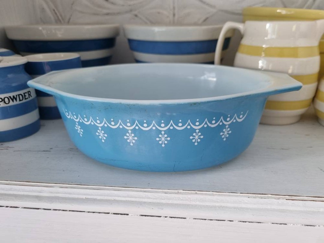 Vintage Garland Blue Pyrex Casserole Dish - Etsy