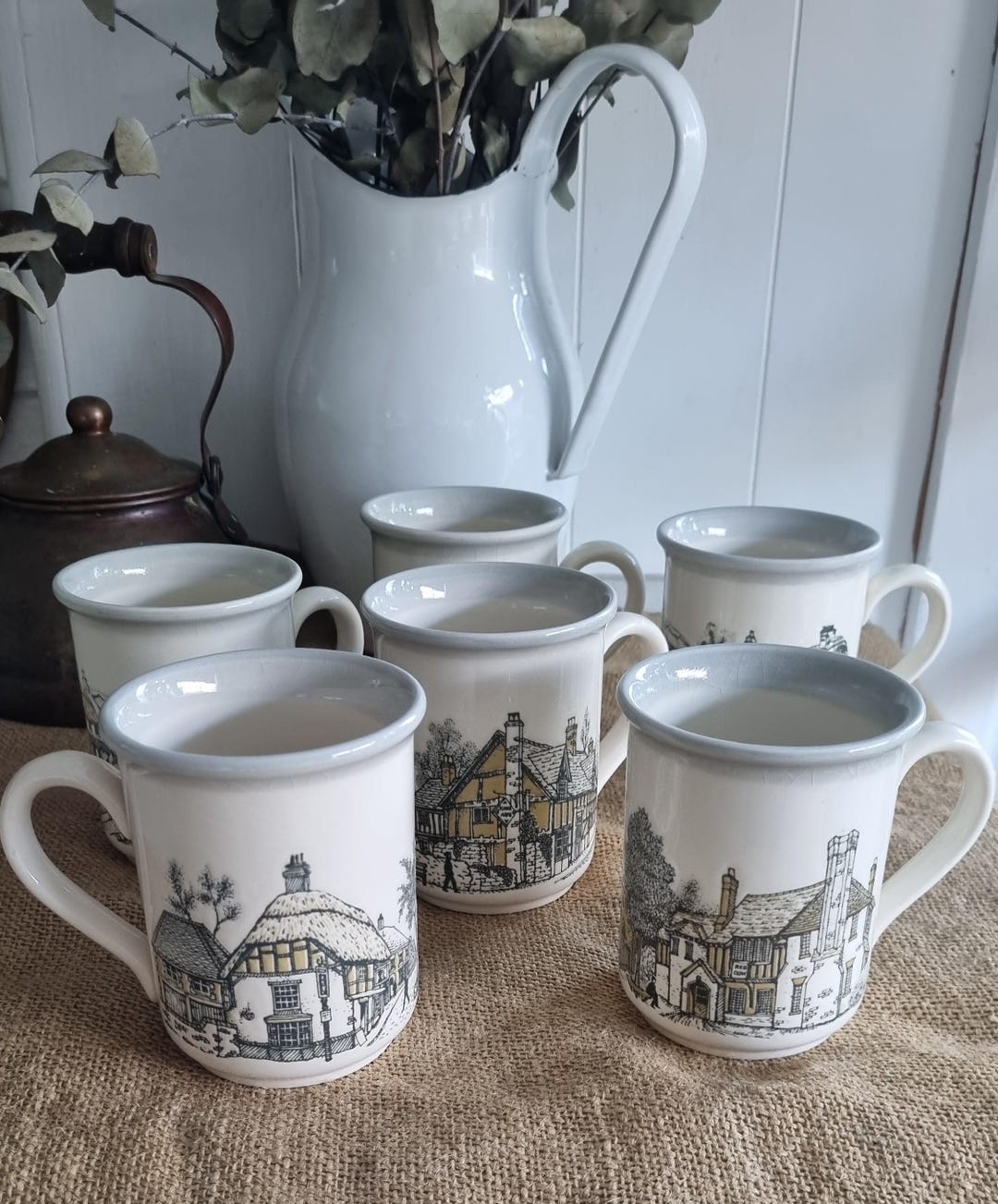 Set of Six Vintage Biltons England Mugs - Etsy Australia