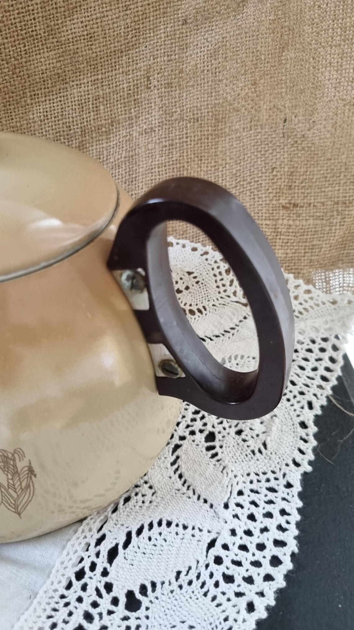 Vintage Natural Coloured Tea Pot - Etsy