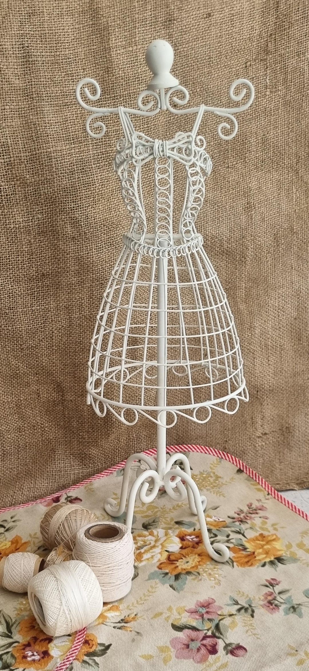 Vintage Cream Wire Mannequin Stand for Display on Table - Etsy