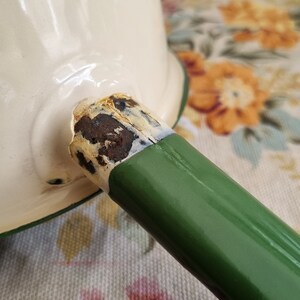 Vintage Enamelware Small Cream Pot - Etsy