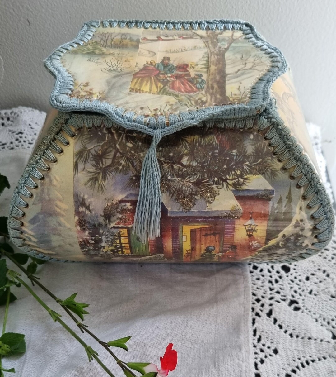 Vintage Christmas Themed Memory Box - Etsy