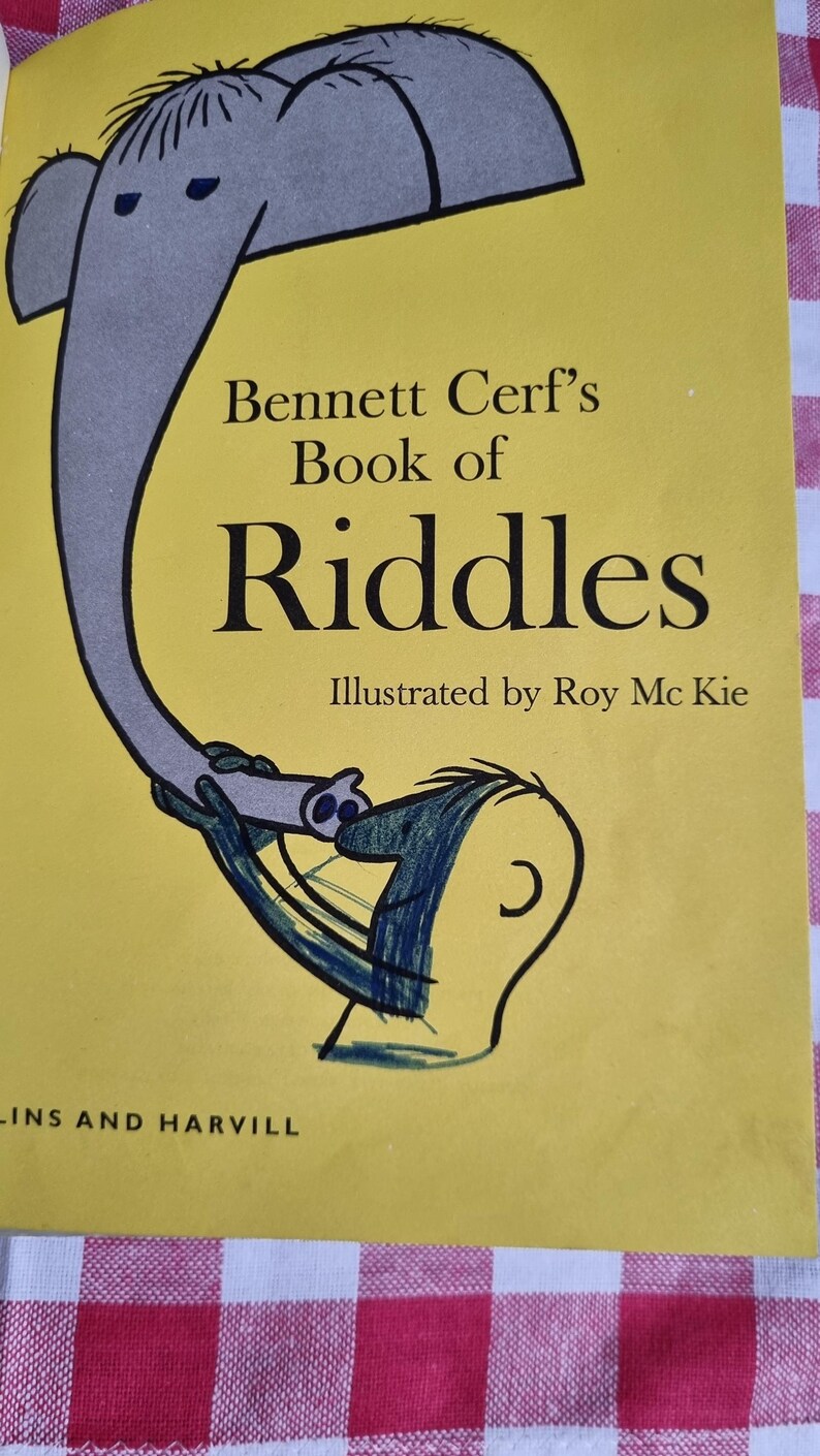 Vintage 1960s Edition Bennett Cerfs Book of Riddles - Etsy