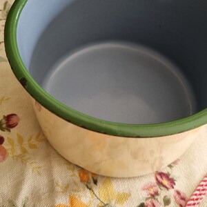 Vintage Enamelware Small Cream Pot - Etsy