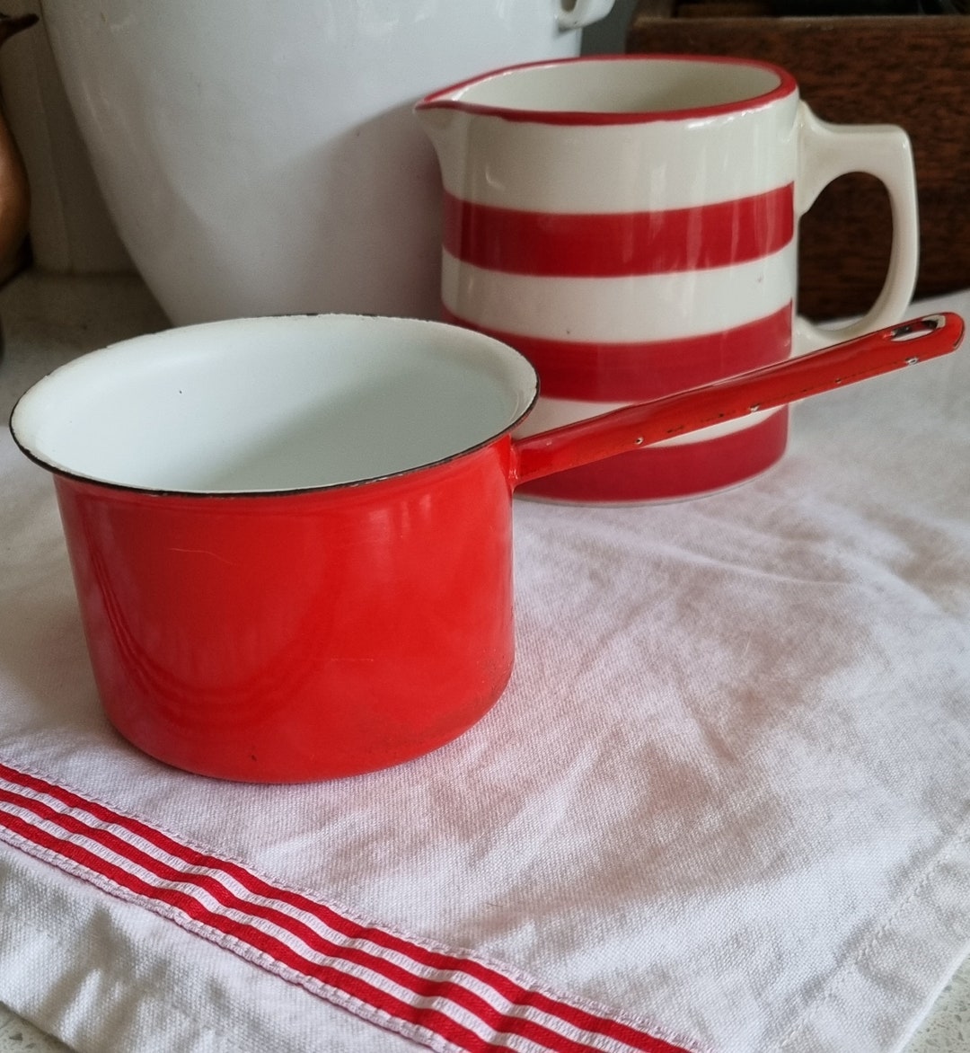 Vintage Finel Small Red Coffee Pot - Etsy