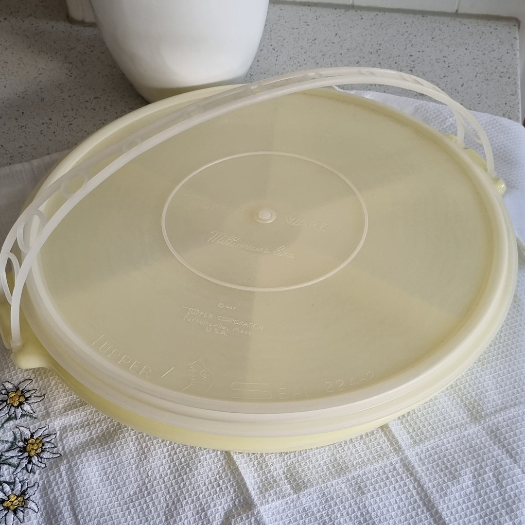 Vintage Tupperware Millionaire Line Lazy Susan Divided Container - Etsy