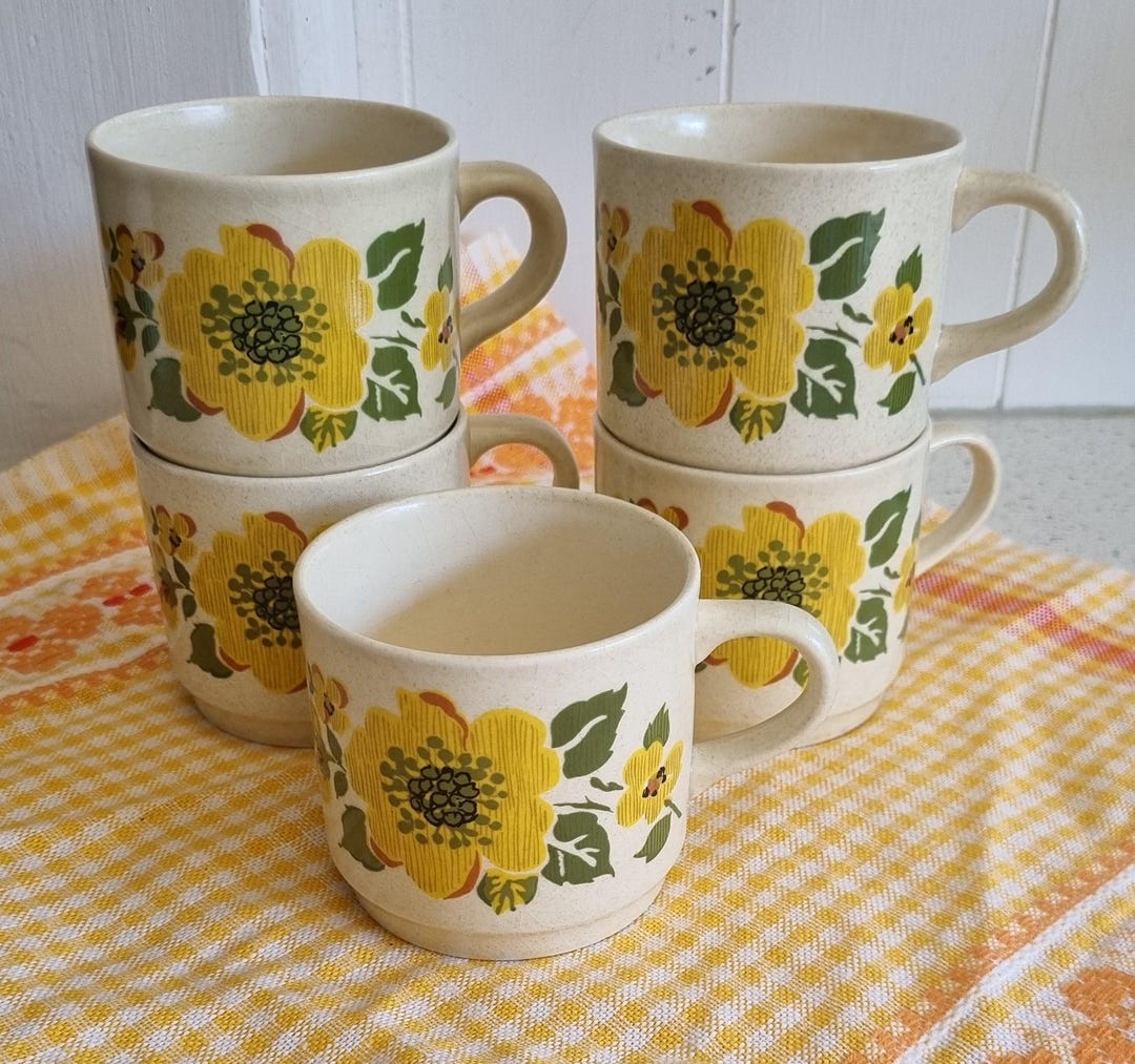 Set of Five Vintage Johnson Australia Mugs - Etsy