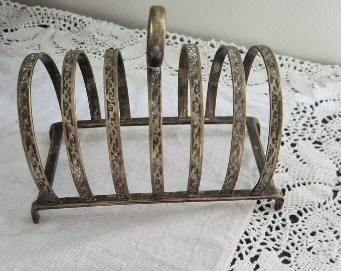 Vintage Silver Toast Holder - Etsy