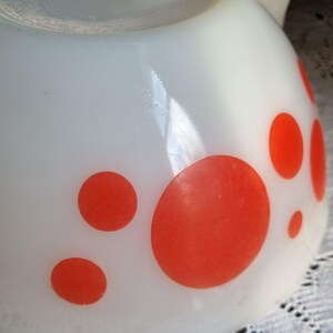 Vintage Red Polka Dot Pyrex Bowl - Etsy
