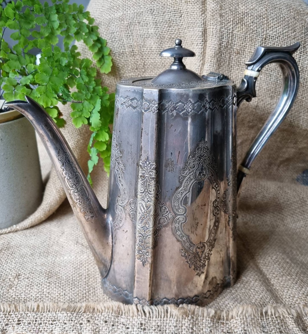 Beautiful Vintage Ornate Silver Teapot - Etsy