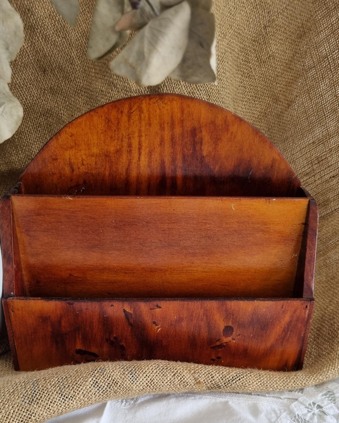 Vintage Wooden Letter Holder - Etsy