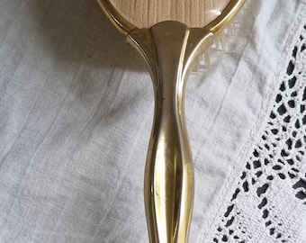 Vintage Ornate Hair Brush Silver Gold-tone Plated Vanity Celluloid - Etsy