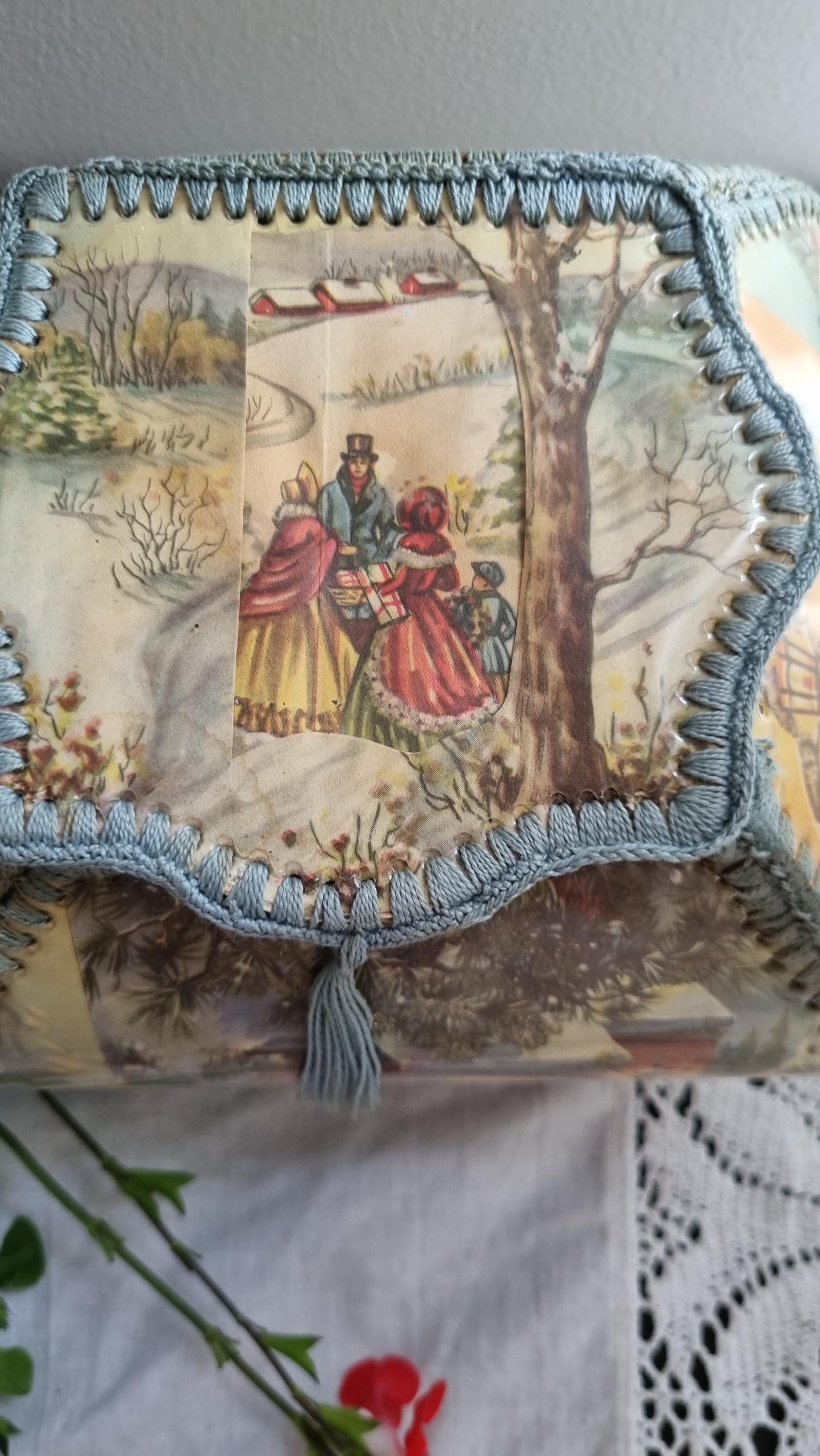 Vintage Christmas Themed Memory Box - Etsy