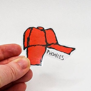 PHONIES - Red Hat From the Catcher in the Rye - Book Classic - Sticker ...