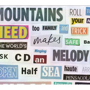 English Magazine Word Cut-outs - 570 Unique Words (780 in Total ...