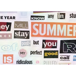 English Magazine Word Collage Cut-outs - 660 Words - PRINTABLE - Etsy