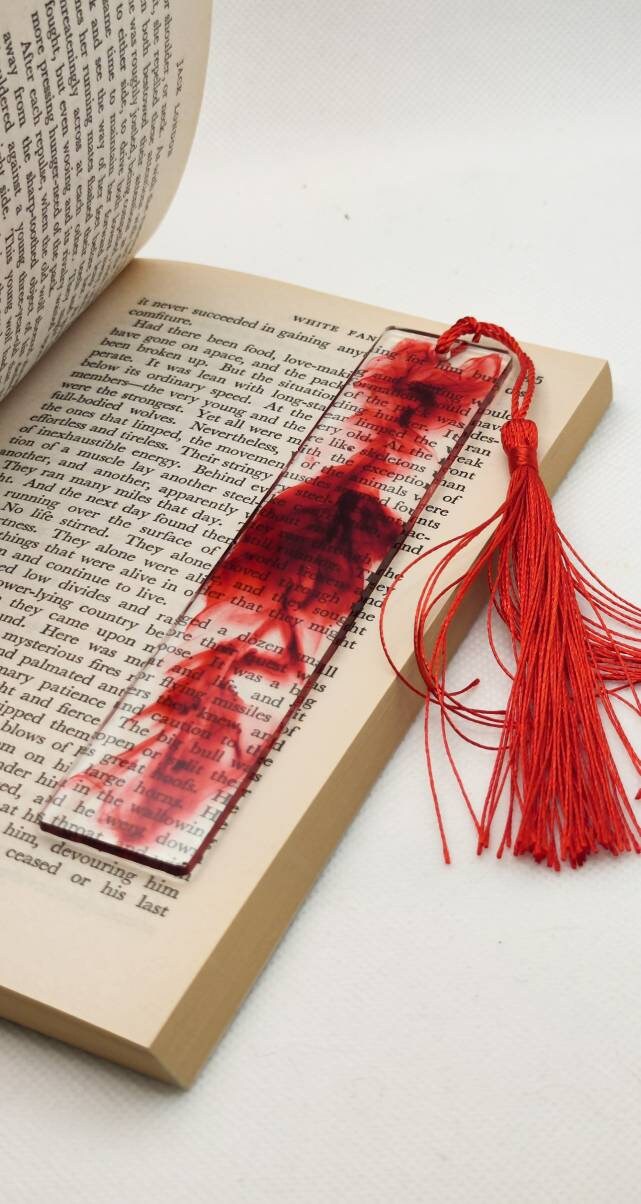 Blood Splatter Bookmark Red / Clear High Shine Epoxy Resin - Etsy