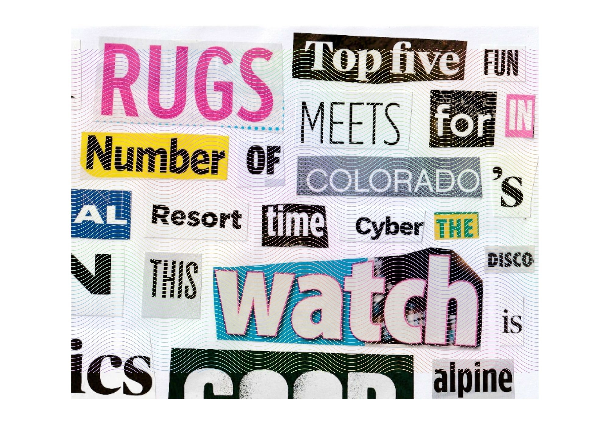 English Magazine Word Collage Cut-outs - 660 Words - PRINTABLE - Etsy