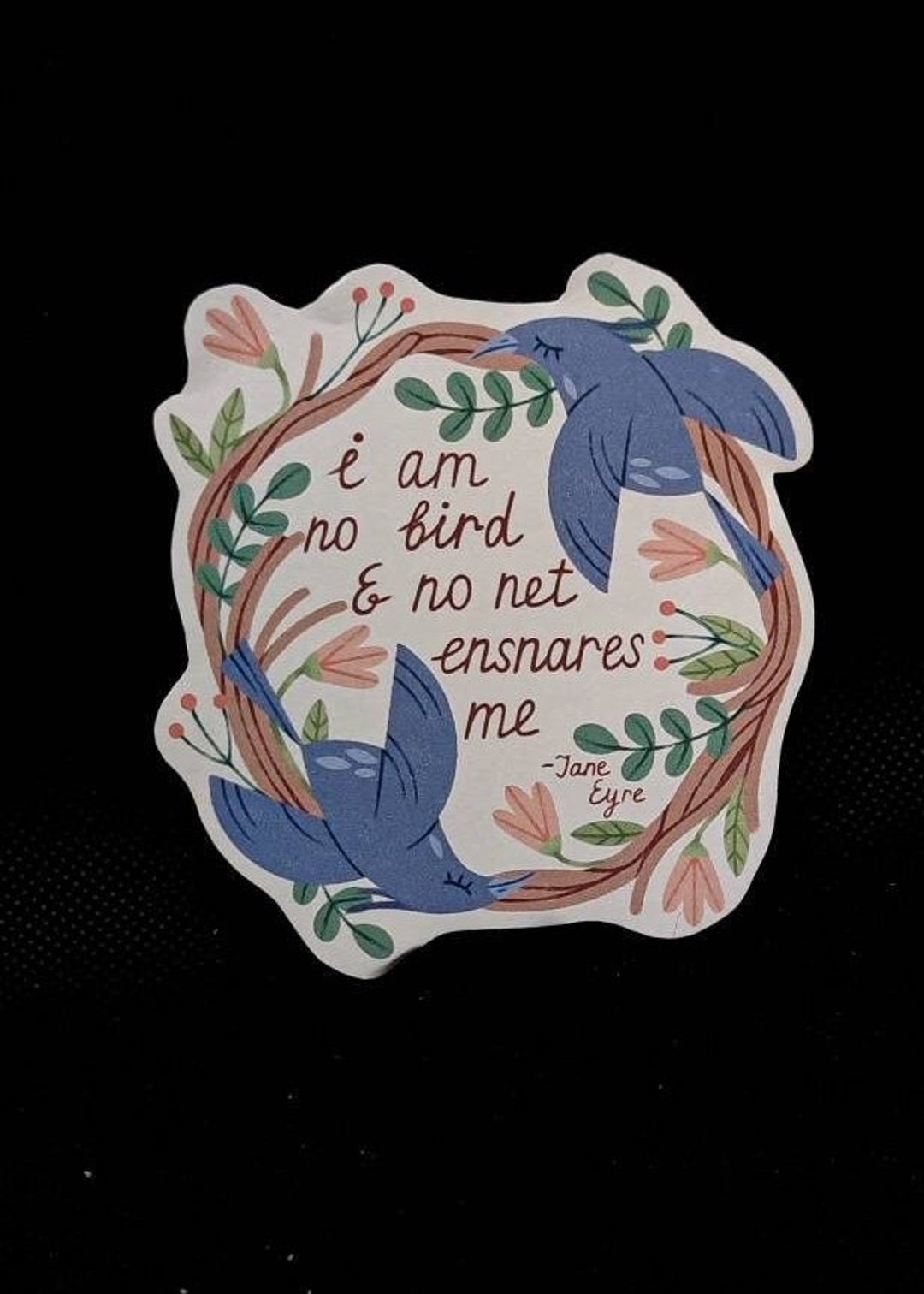 Jane Eyre Classics - I Am No Bird Quote - White Sticker - Etsy