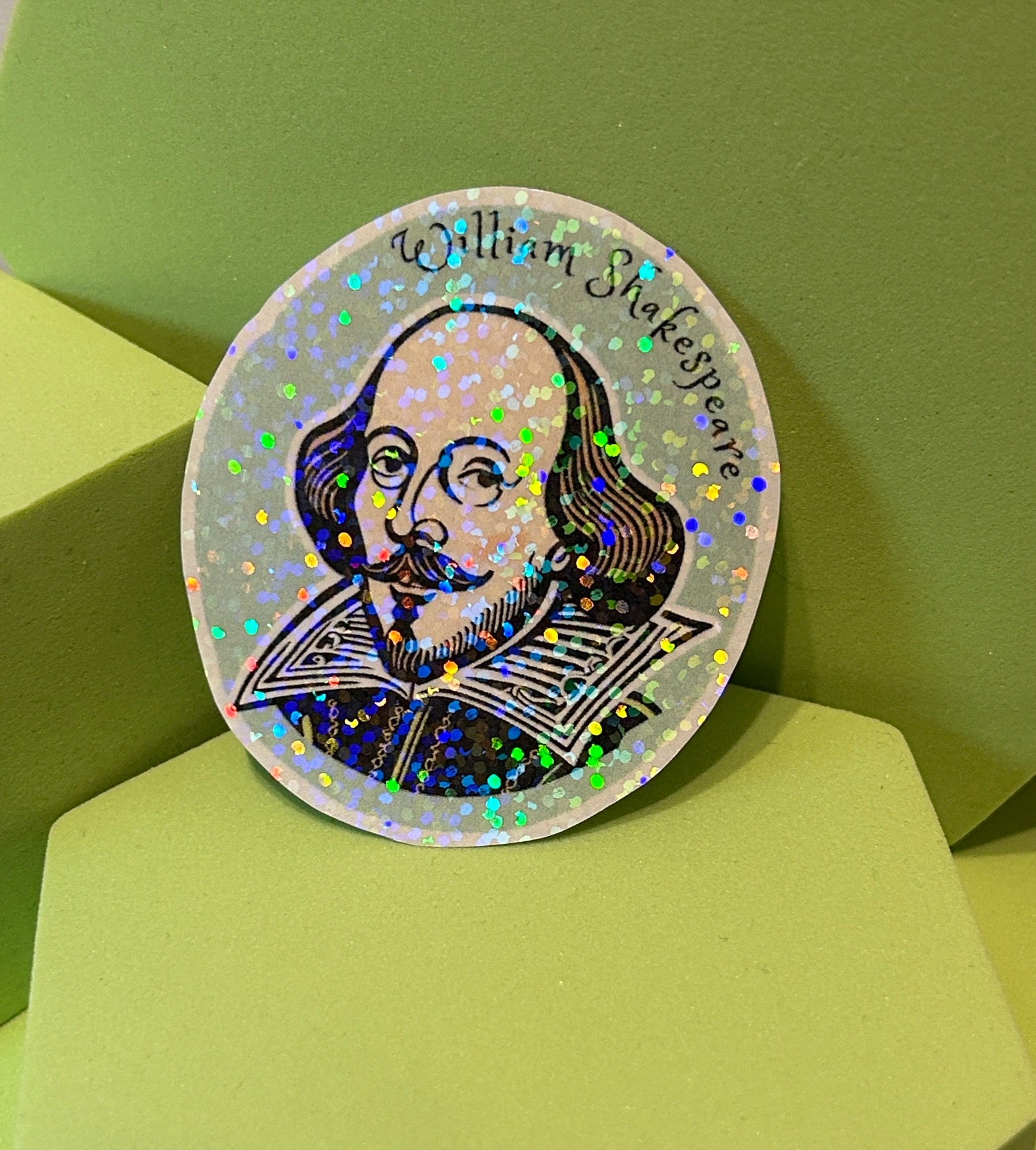 William Shakespeare Portrait Holographic Glitter Sticker - Etsy