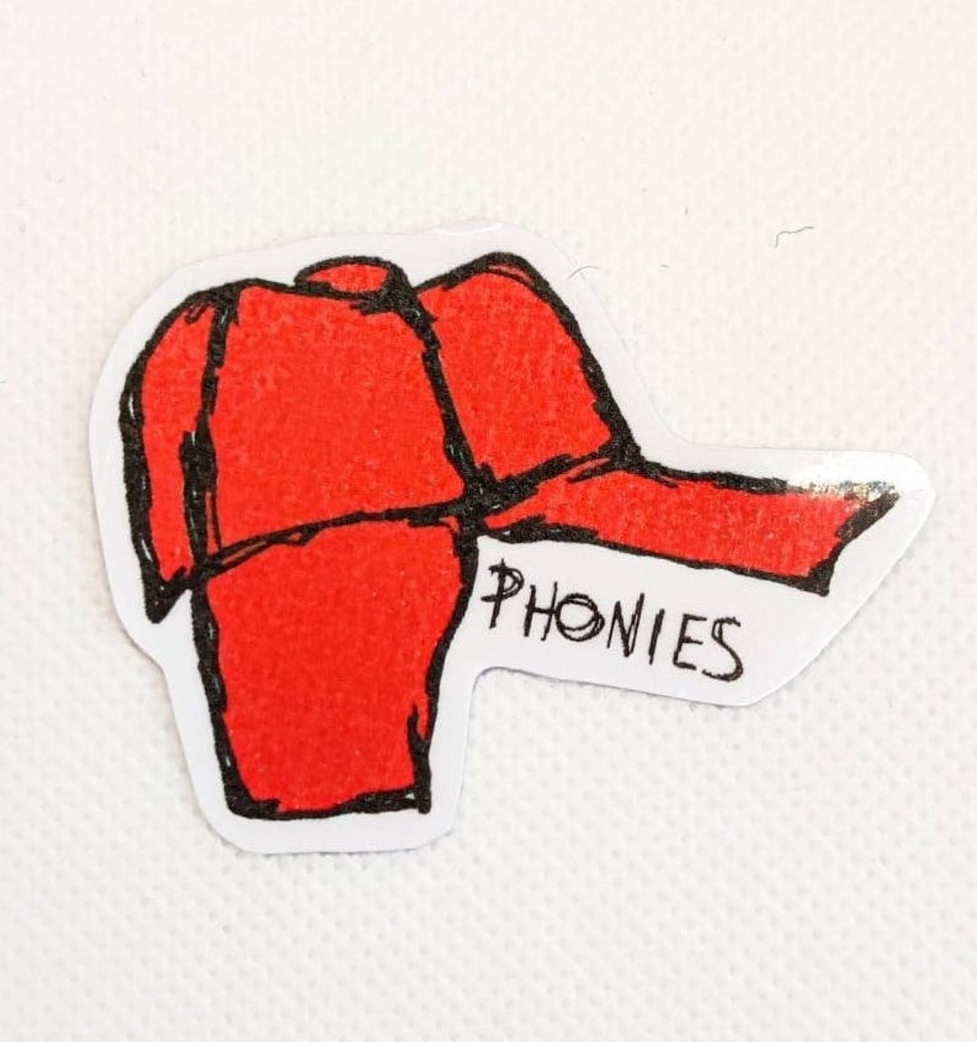 PHONIES - Red Hat From the Catcher in the Rye - Book Classic - Sticker ...