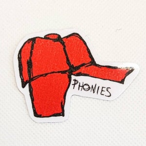 PHONIES - Red Hat From the Catcher in the Rye - Book Classic - Sticker ...