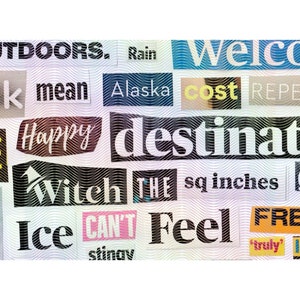 English Magazine Word Collage Cut-outs - 660+ Words - PRINTABLE - Etsy
