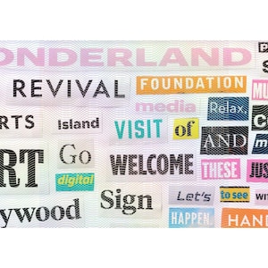 English Magazine Word Collage Cut-outs 660 Words PRINTABLE - Etsy