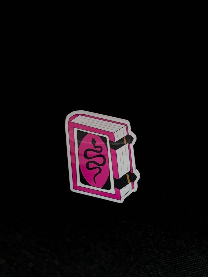 Pink Fantasy Book Snake Diary Sticker - Etsy