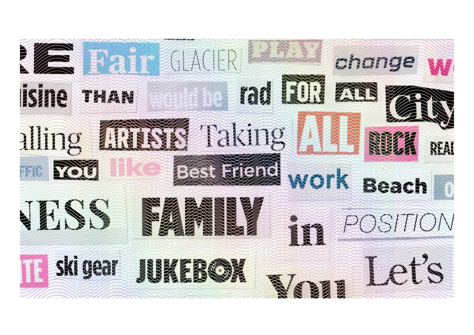 English Magazine Word Collage Cut-outs - 660+ Words - PRINTABLE - Etsy