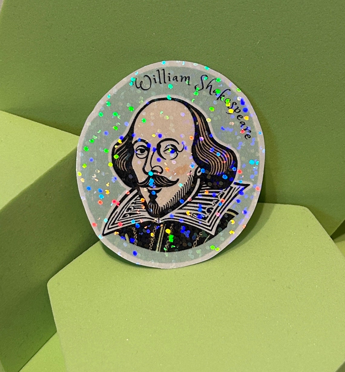 William Shakespeare Portrait Holographic Glitter Sticker - Etsy