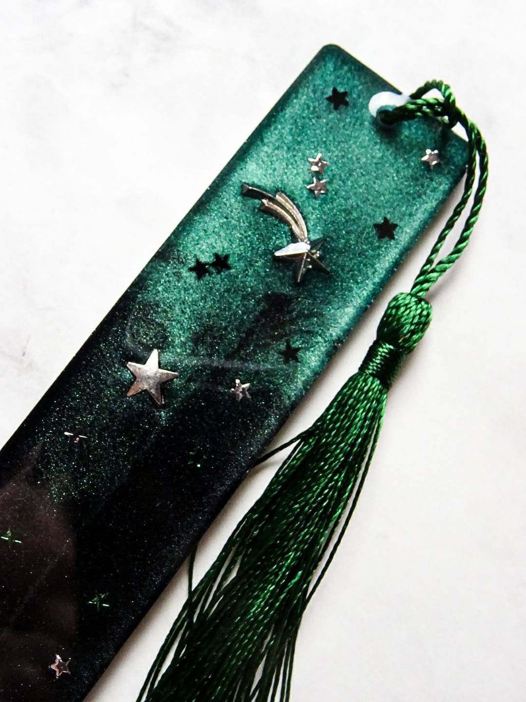 Aurora Borealis Northern Lights Green and Black Night Sky Epoxy Resin ...