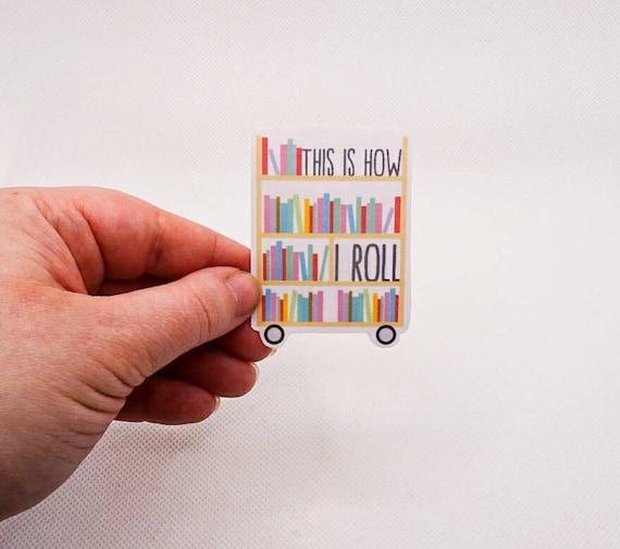 This is How I Roll Pastel Book Cart Sticker | Etsy