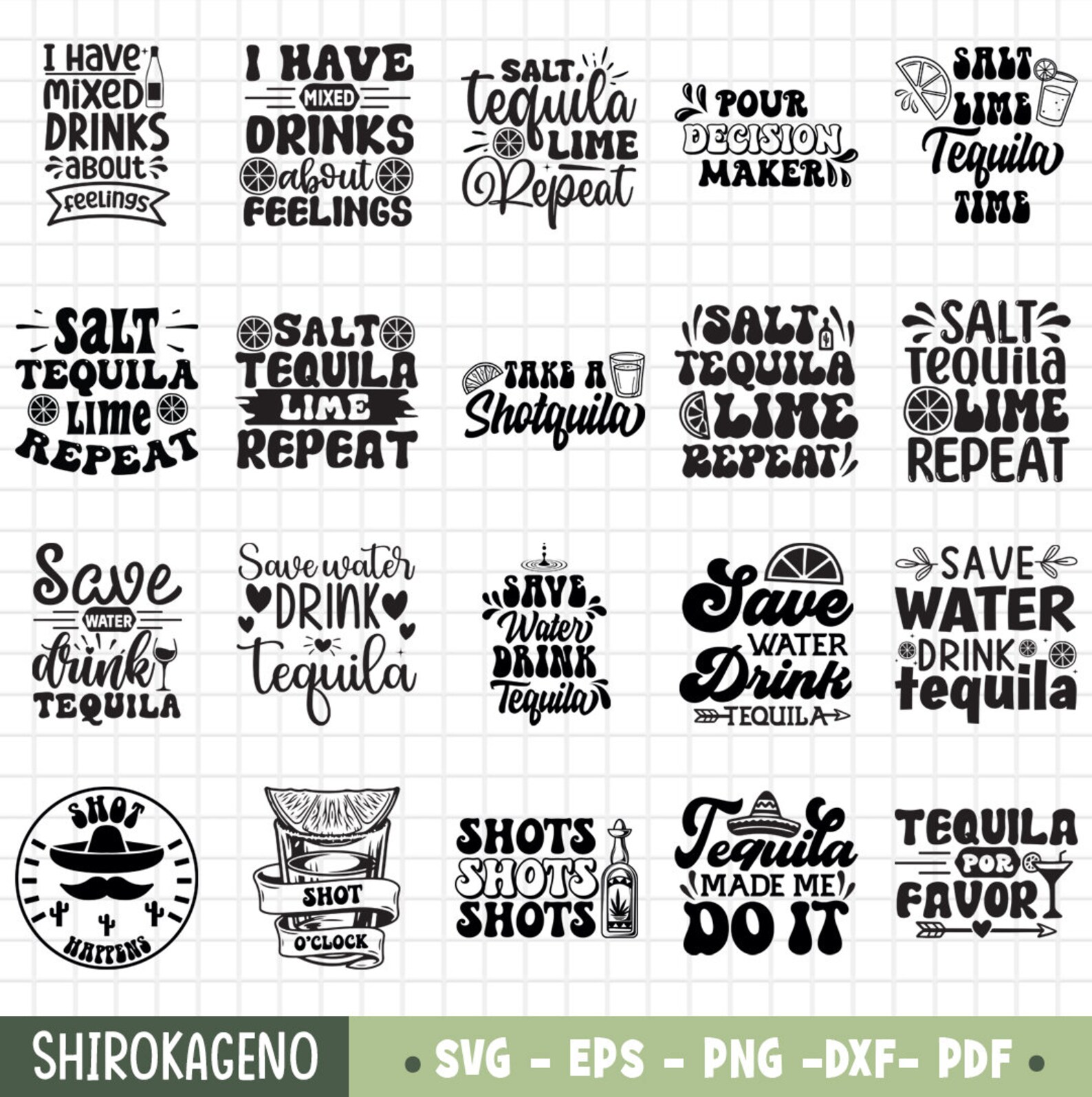 Shot Glass Quotes Svg Bundle, Shot Svg, Shot Glass Wrap Svg, Tequila ...