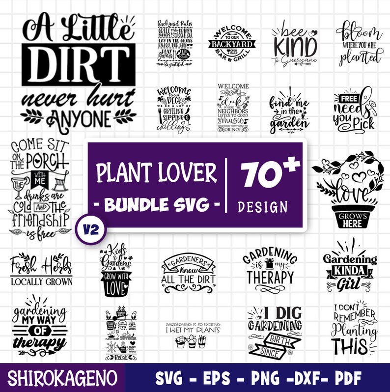 Plant Quotes Svg Bundle, Plant Lover Svg Bundle, Houseplant Svg, Plant ...
