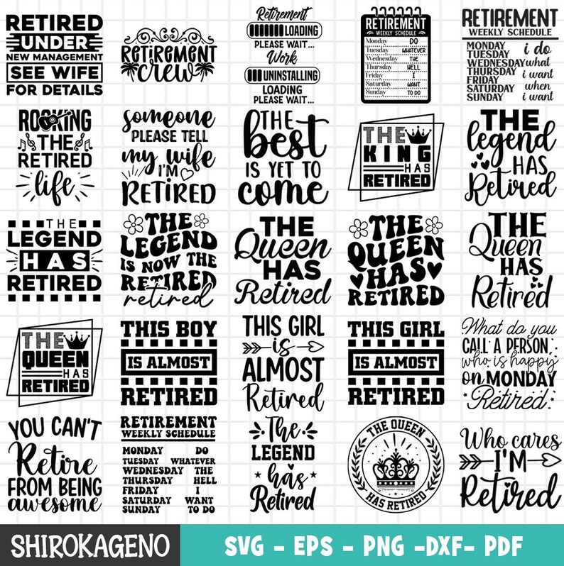 Retirement SVG Bundle, Officially Retired Svg, Retirement Svg 2025 ...
