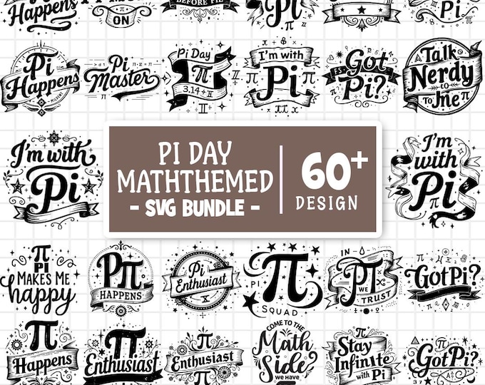 Pi Day Clipart SVG and PNG Files | Happy Pi Day | School Math Teacher ...