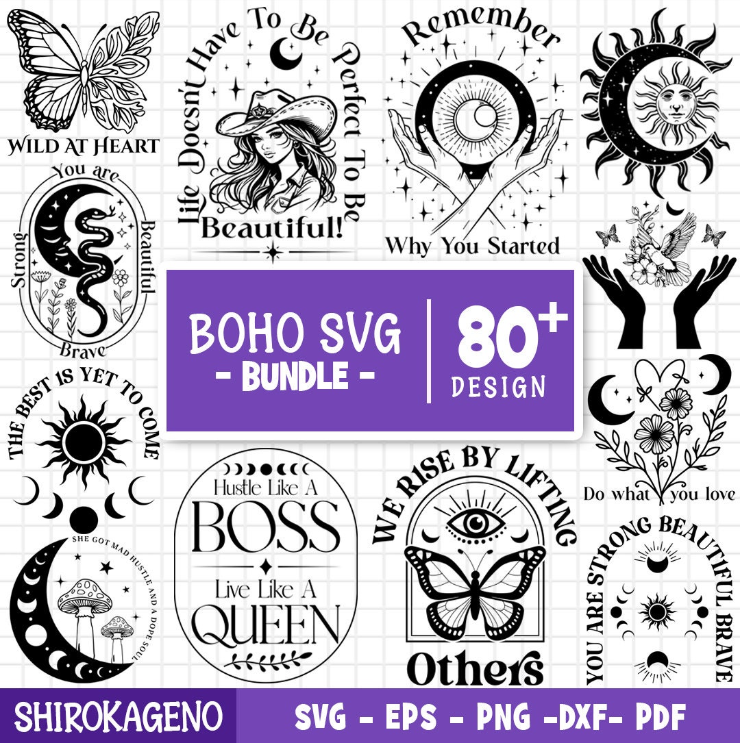 Boho Inspirational Svg Bundle, Positive Affirmations Svg, Always You ...