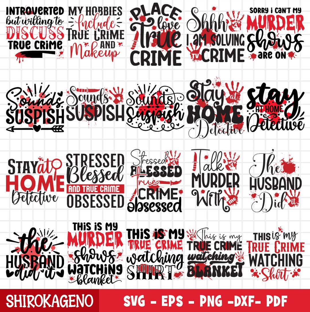 True Crime Svg Bundle, True Crime Shows Svg, True Crime Junkie, True ...