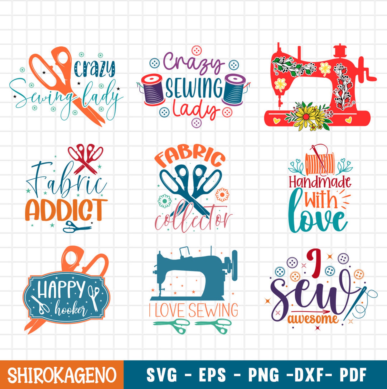 Sewing Svg Bundle, Sew Svg, Sewing Machine Svg, Sewing Room Svg ...