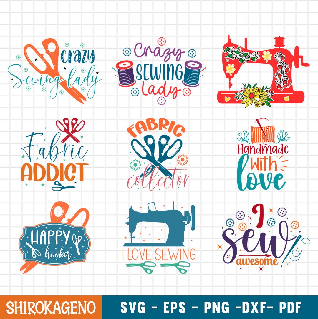Sewing Svg Bundle, Sew Svg, Sewing Machine Svg, Sewing Room Svg ...