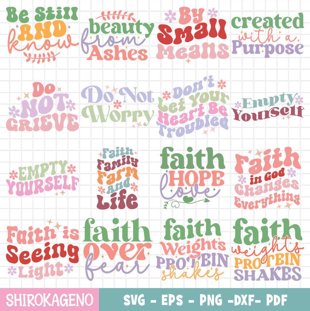Christian Svg Bundle, Religious Svg, Scripture Svg, Bible Verse Svg ...