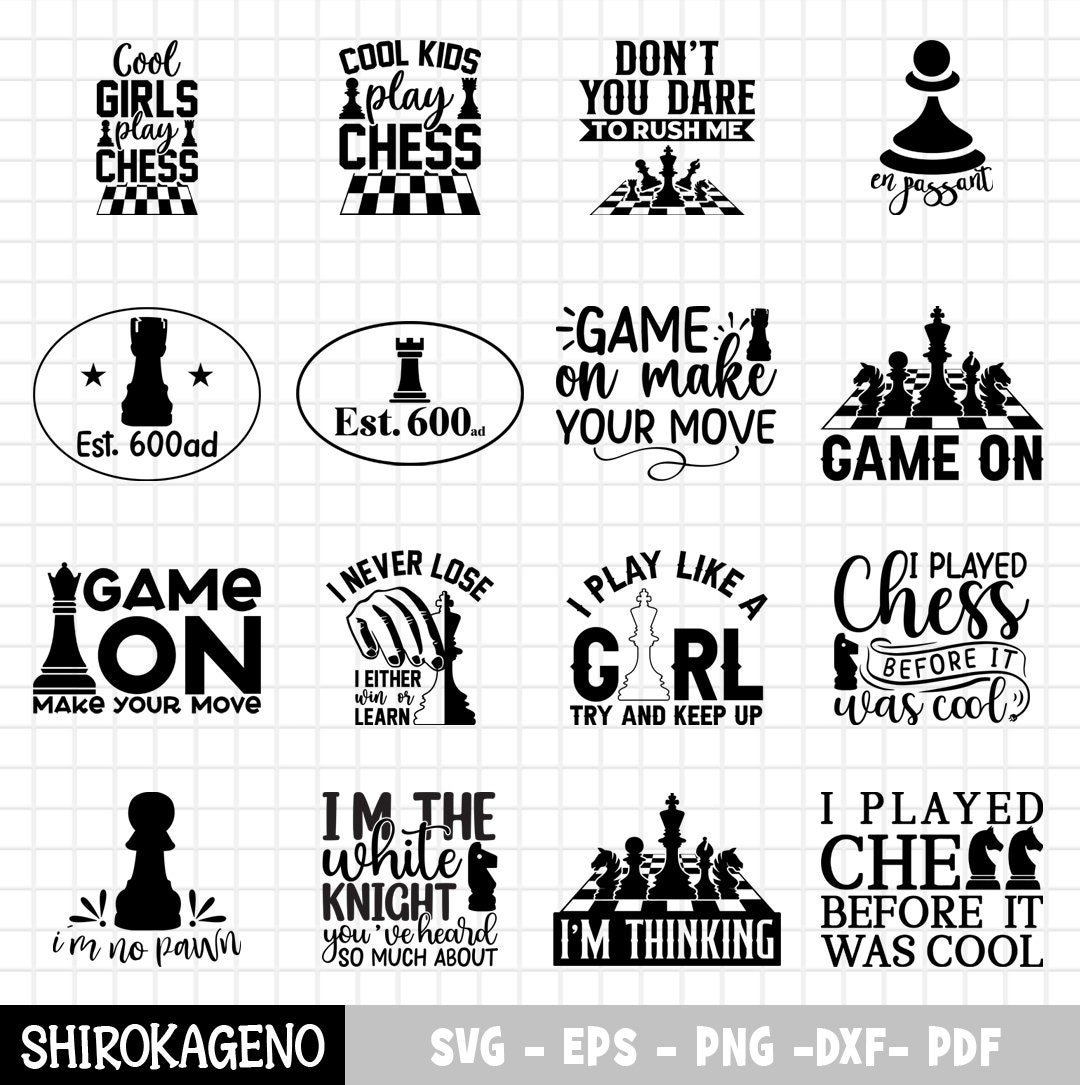 Chess Svg Bundle, Chess Figures Svg, Chess Png, Chess Vector, Chess Cut ...