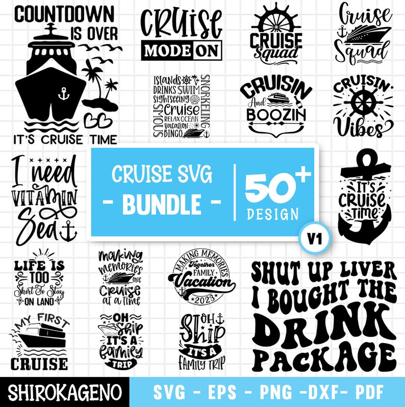 Cruise Svg Bundle, Anchor Svg, Boat Svg, Family Trip Svg, Cruise Squad ...