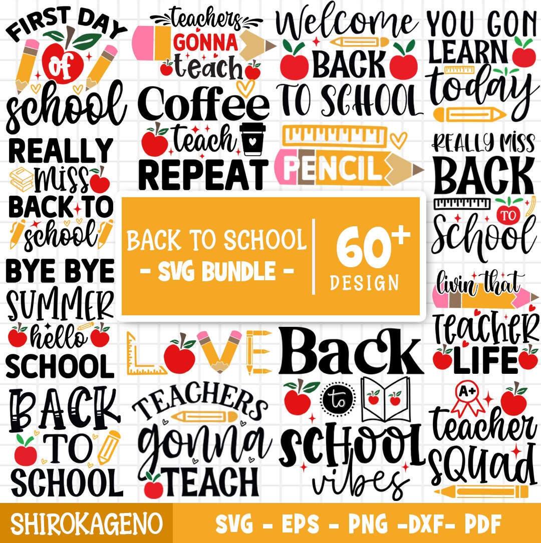 Back to School Svg Bundle, Teacher Svg, Teacher Quote Svg, School Svg ...