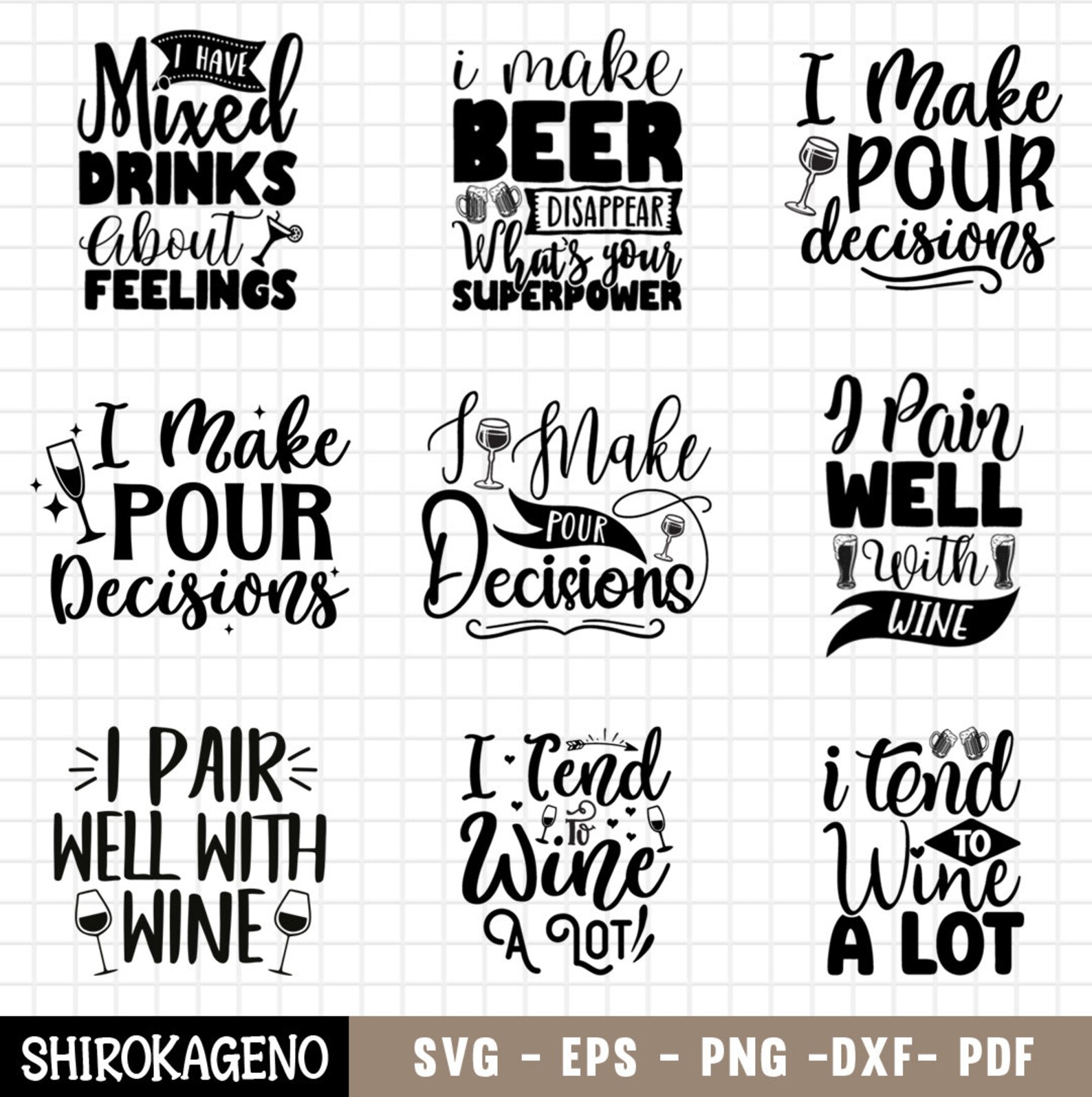 Alcohol Svg Bundle, Shot Glass Quotes Svg, Tequila Svg, Funny Drinking ...