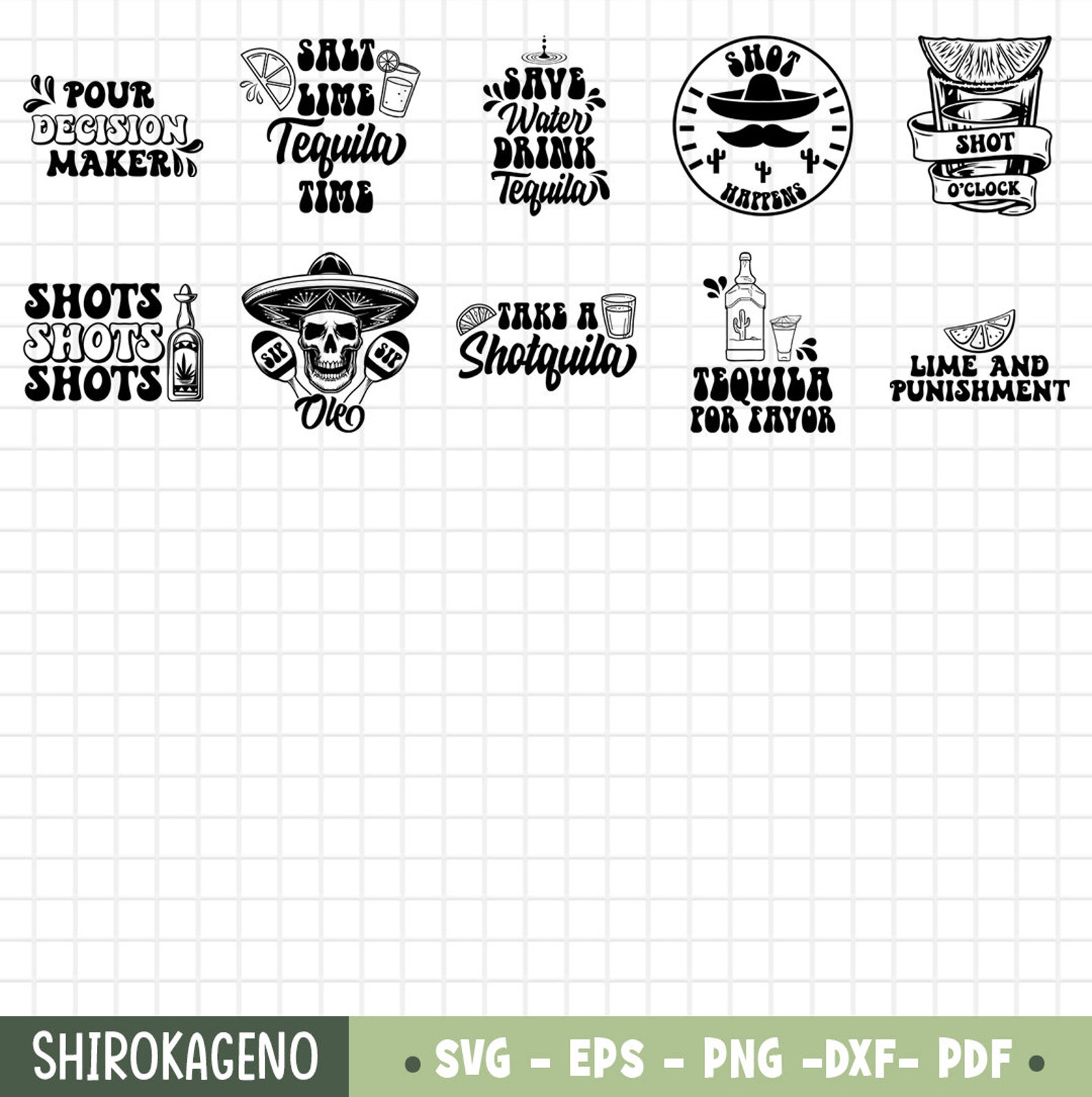 Shot Glass Quotes Svg Bundle, Shot Svg, Shot Glass Wrap Svg, Tequila ...