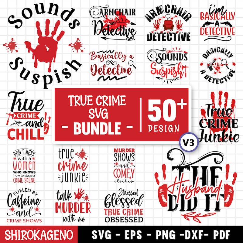 True Crime Svg - Etsy